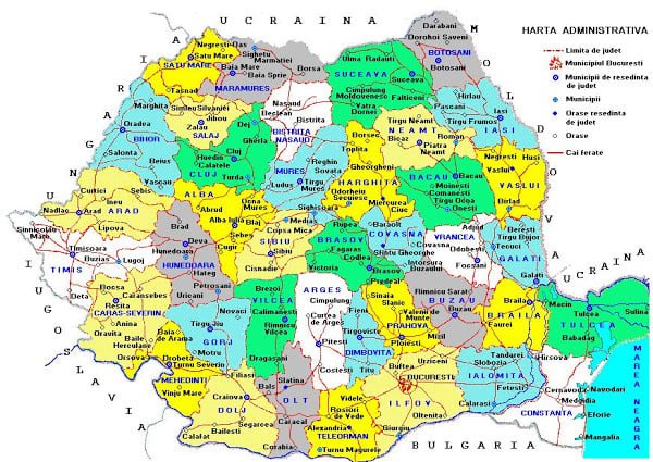 ROMÂNIA – REGIUNI, RAIOANE, JUDEȚE - ROMANIA SWEET ROMANIA